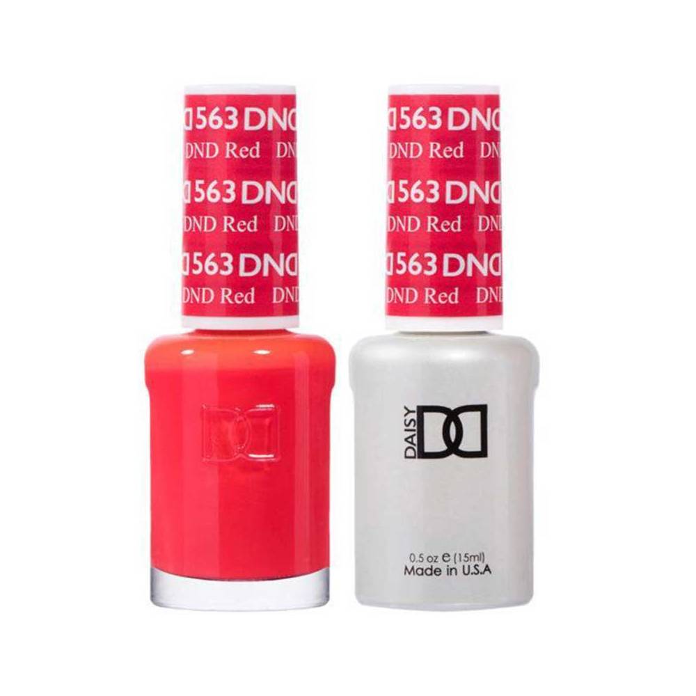 DND / Gel Nail Polish Matching Duo - DND Red 563 – Skyline Beauty Supply